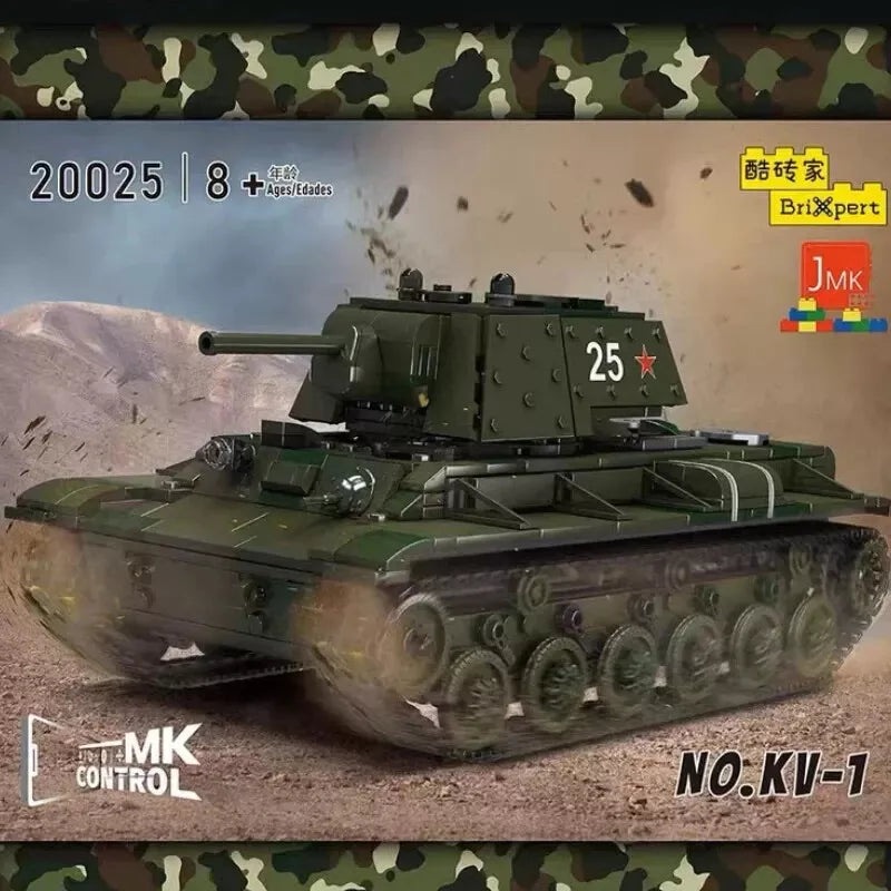 Buy Building Blocks Mould King 20025 KV-1 Heavy Tank Remote Controlled ...