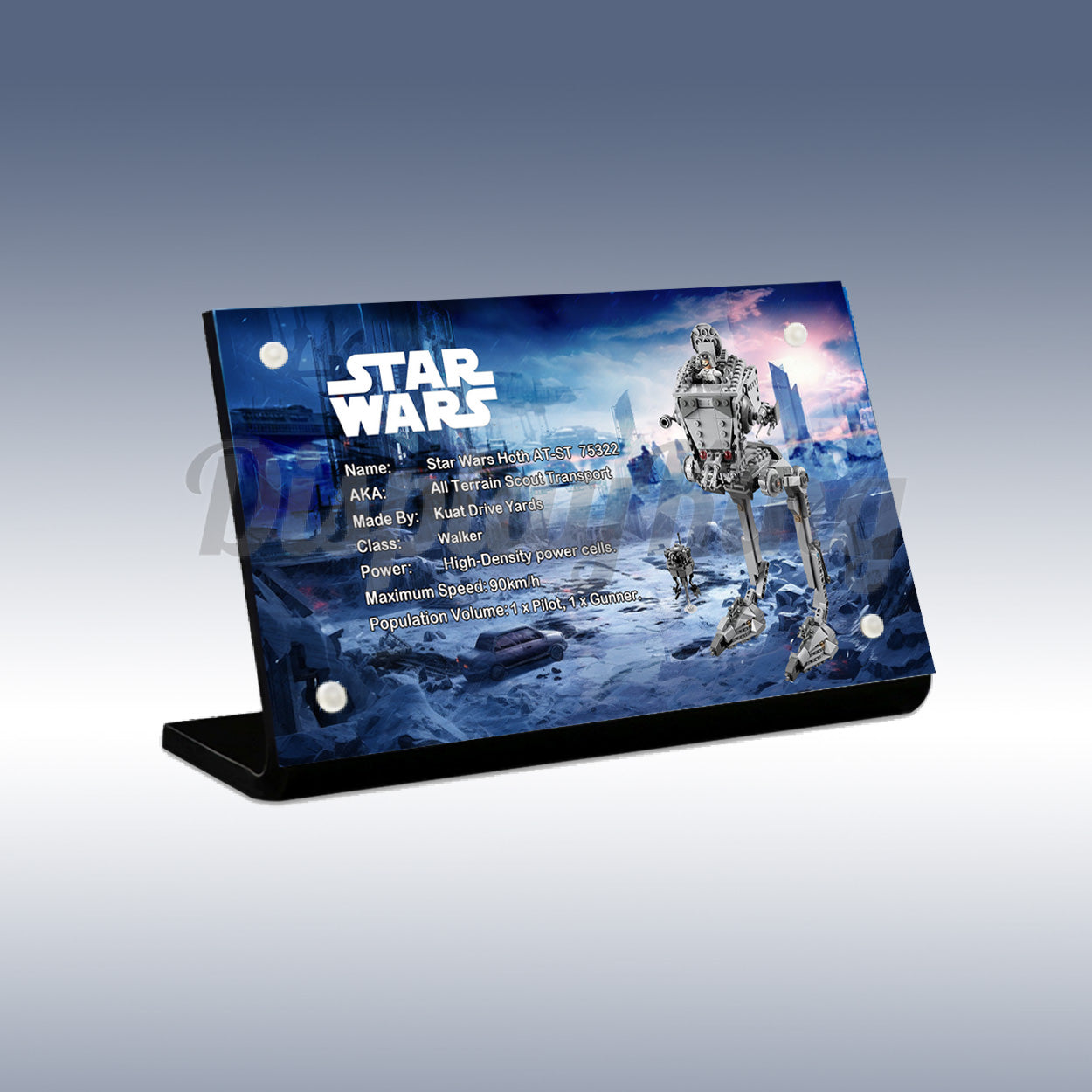Buy Display King - Acrylic display plaque for Lego Hoth AT-ST 75322 ...
