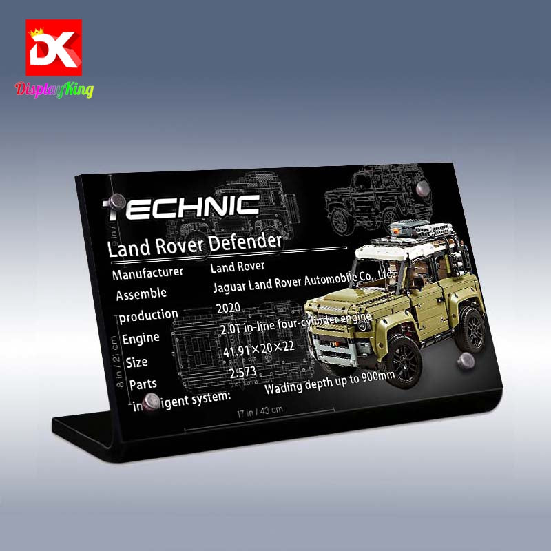 Buy Display King - Display plaque for LEGO Land Rover Defender 42110 ...