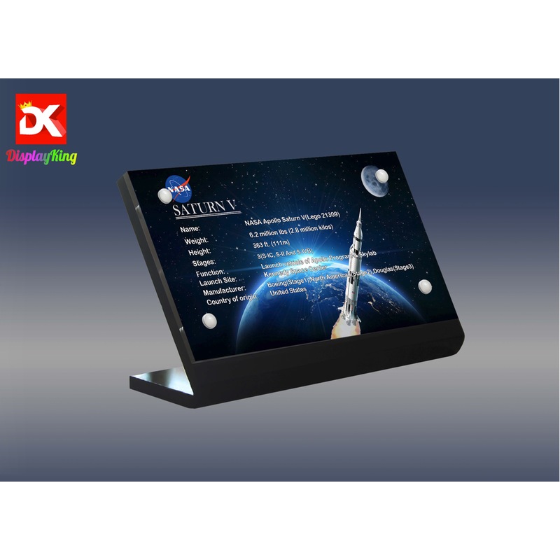 Buy Display King - Display plaque for LEGO The Apollo Saturn V 21309 ...