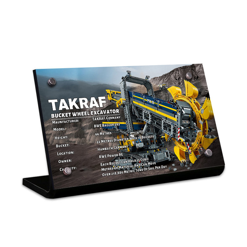 Buy Display plaque for LEGO Bucket Wheel Excavator 42055 - MyDeal Australia