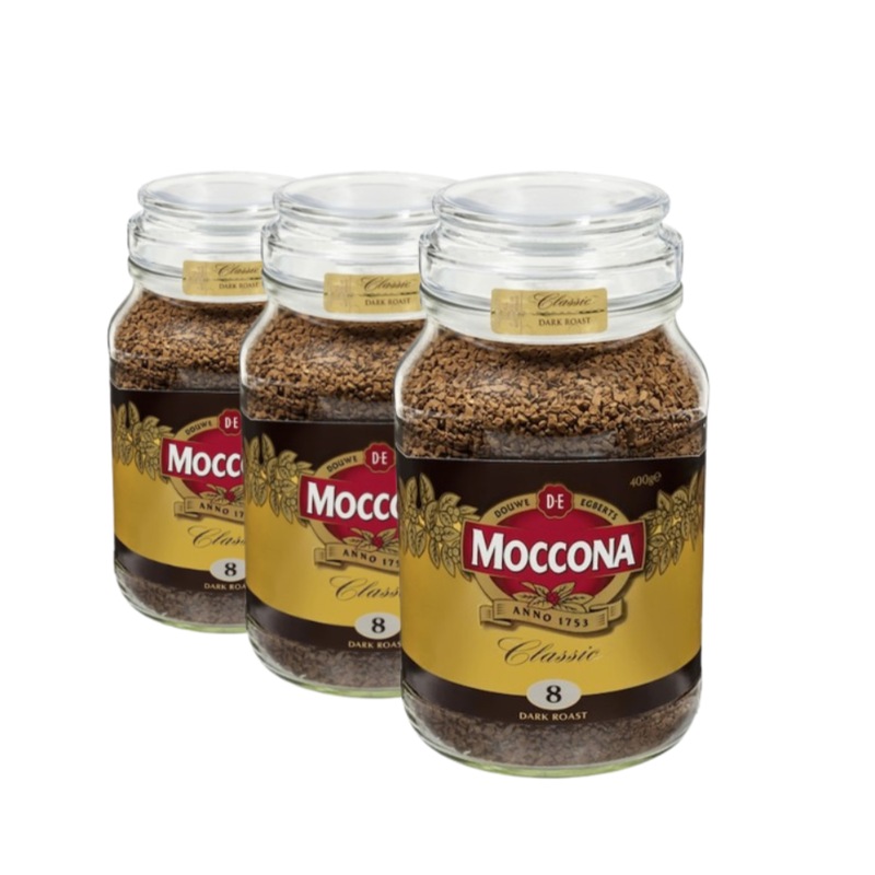 Buy 3 x Moccona Freeze Dried Instant Coffee Classic Dark Roast 400g ...