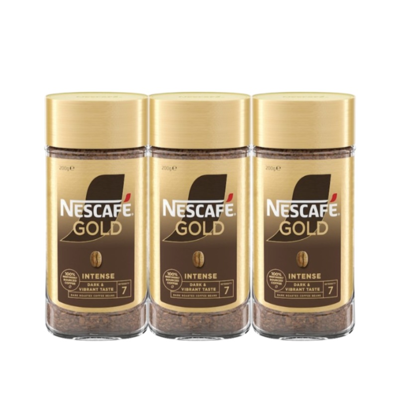 Buy 3 x Nescafe Gold Intense Soluble Instant Coffee 200g - MyDeal