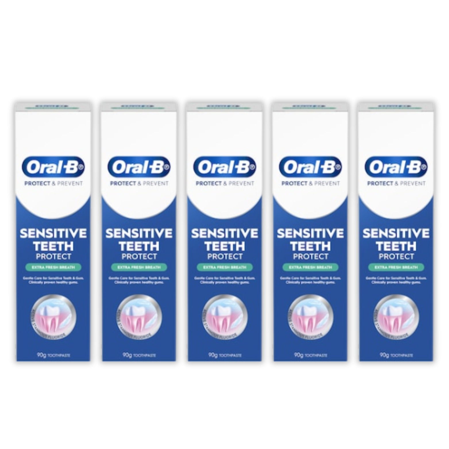 Buy 5 x Oral-B Sensitivity & Gum Extra Fresh Breath Soft Mint ...