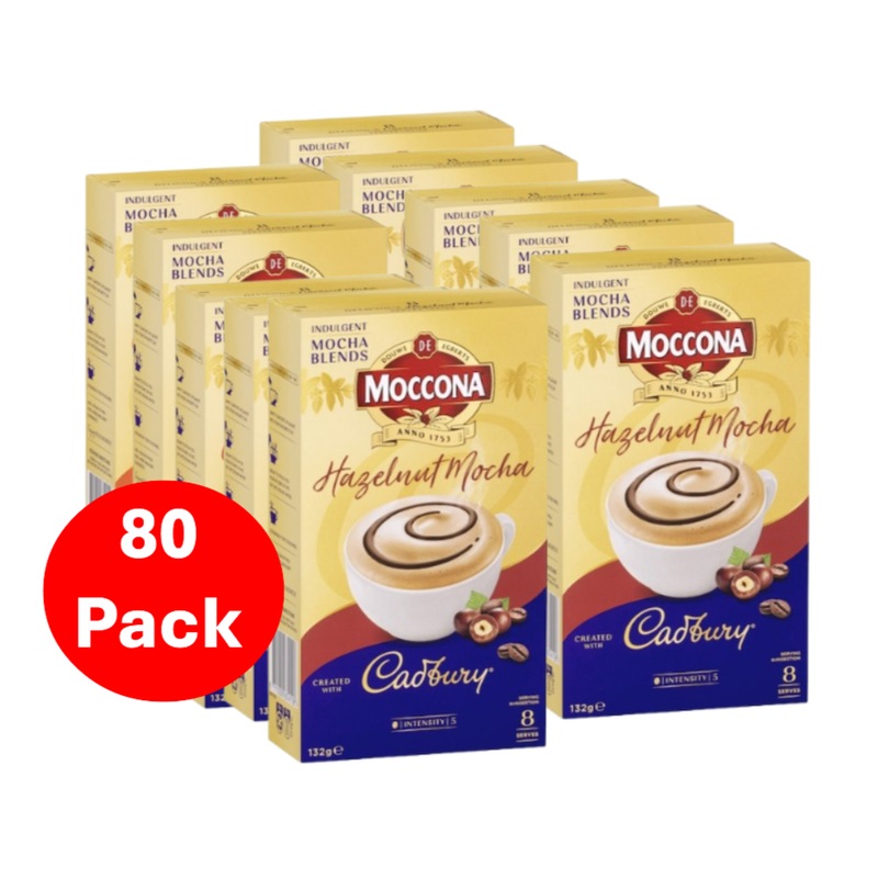 Buy Moccona Cadbury Hazelnut Mocha Sachets 80 Pack - MyDeal