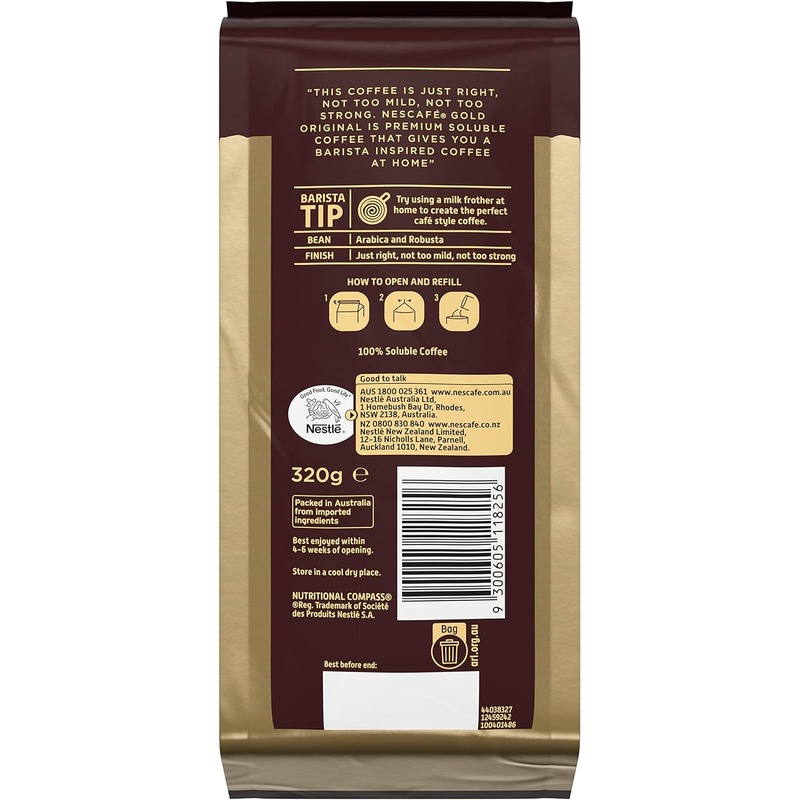 Buy NESCAFÉ Gold Original Instant Coffee Powder Refill Softpack 320 g ...