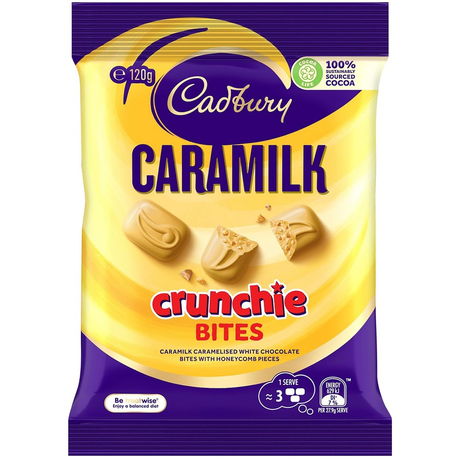 Buy Cadbury Caramilk Crunchie Bites 120g The Ultimate Crunchy Caramel ...