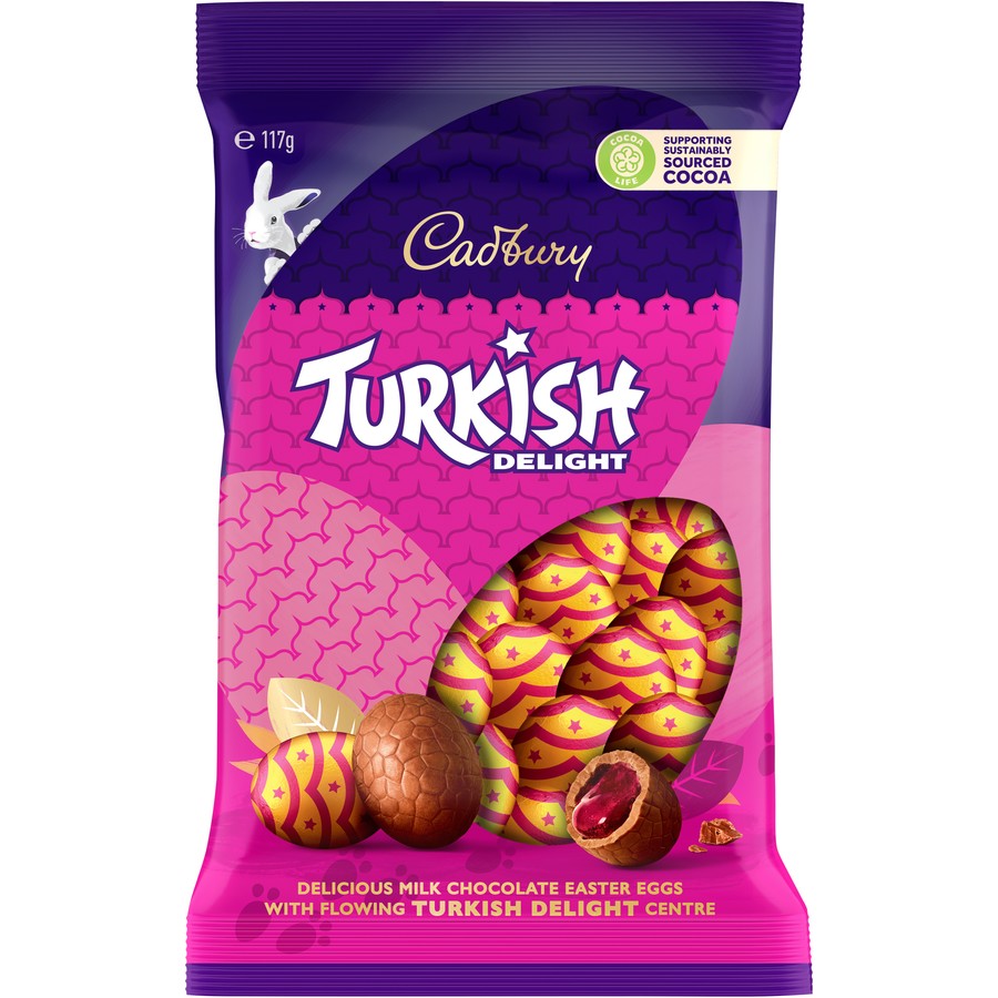 Buy Cadbury Turkish Delight Chocolate Easter Egg Bag 117g A Deliciously ...