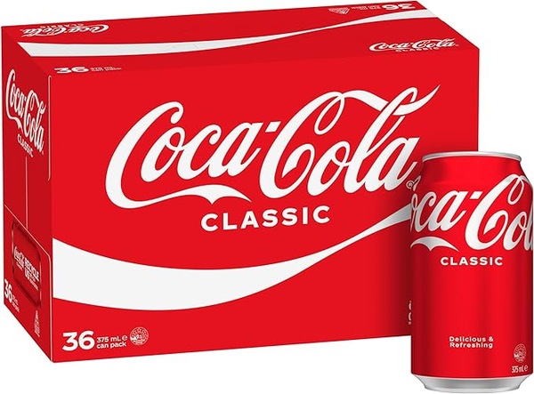 Buy Coca-Cola Classic 36 Pack Cans 375 mL - MyDeal Australia