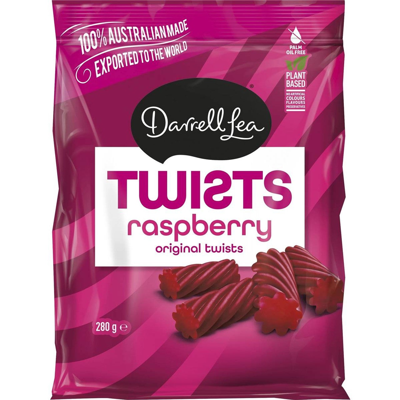 Buy Darrell Lea Raspberry Licorice Twists 280g A Flavorful Fusion of ...
