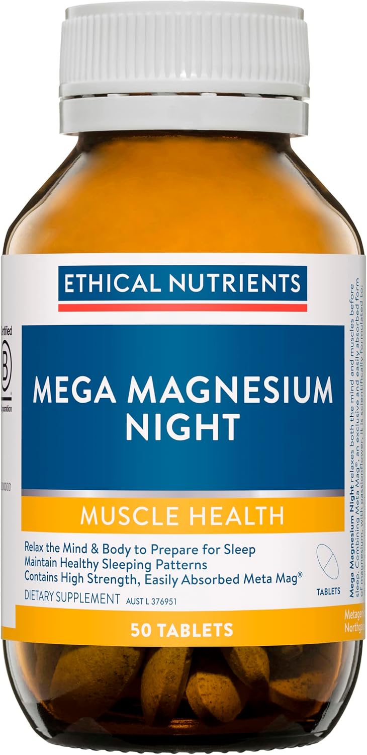 Buy Ethical Nutrients Mega Magnesium Night 50 Tablets Promotes ...