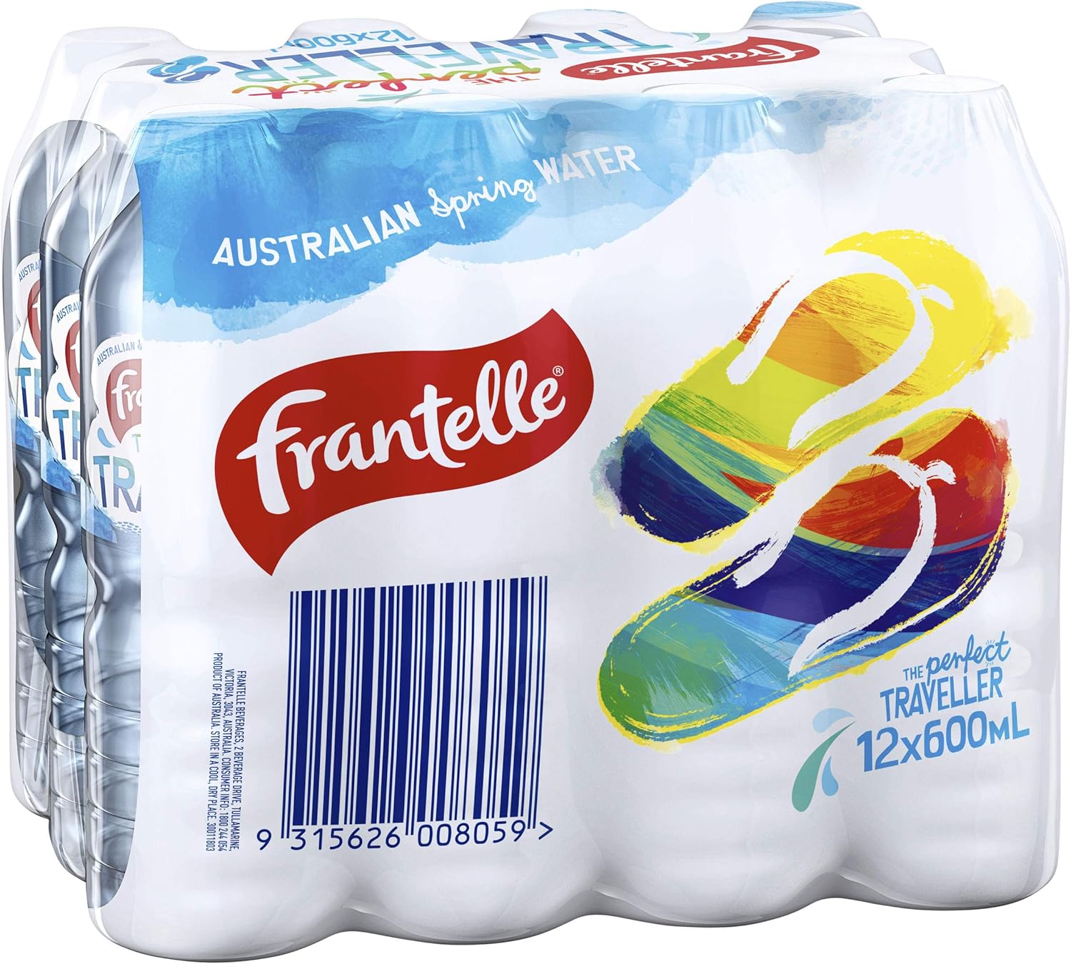 Buy Frantelle Spring Water 12 x 600ml Bottles Pure Australian Spring Water - MyDeal Australia