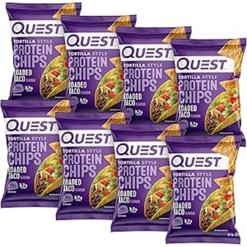 Buy Quest Nutrition Loaded Taco Tortilla-Style Protein Chips 8 Pack ...