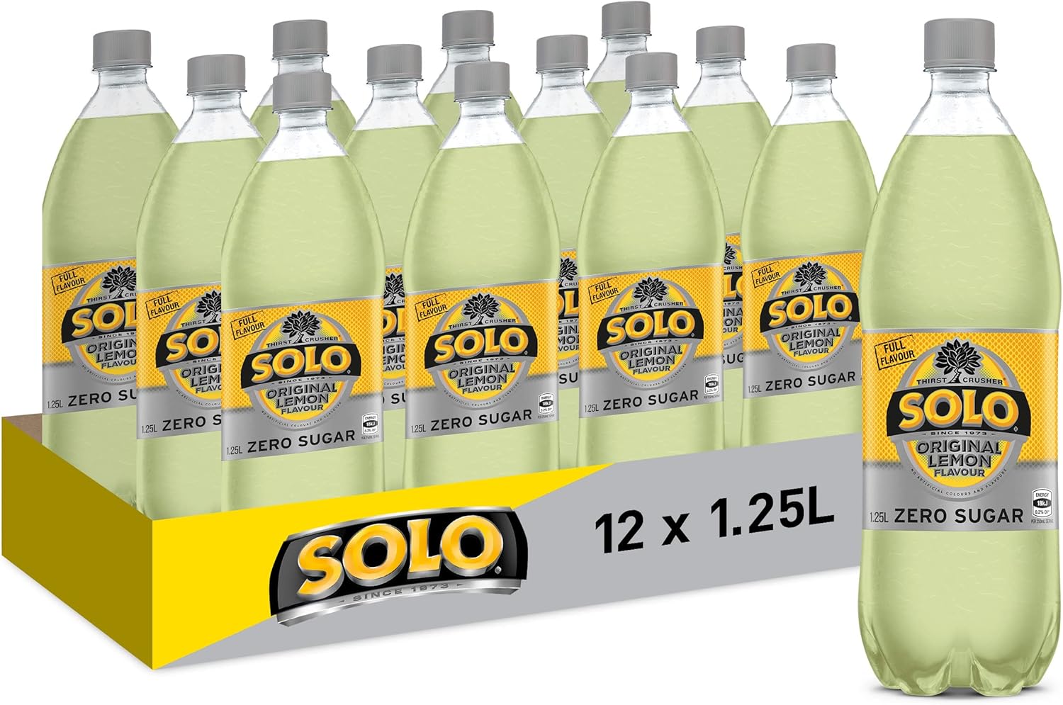Buy Solo Lemon Zero Sugar Soft Drink 12 x 1.25L Bottles of Guilt-Free ...