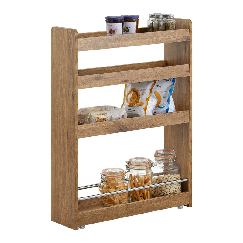 Buy SoBuy NSR01-PF Mobile Shelving Unit, Slimline Shelving, Rolling ...