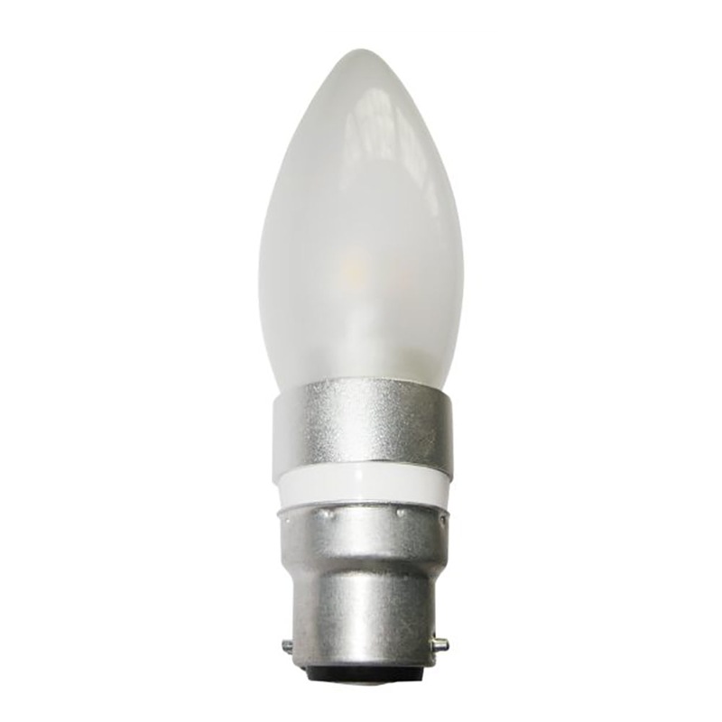 Buy Candle LED Globe BC 4W 240V L113mm Frosted Glass 3000K - CAN10D ...