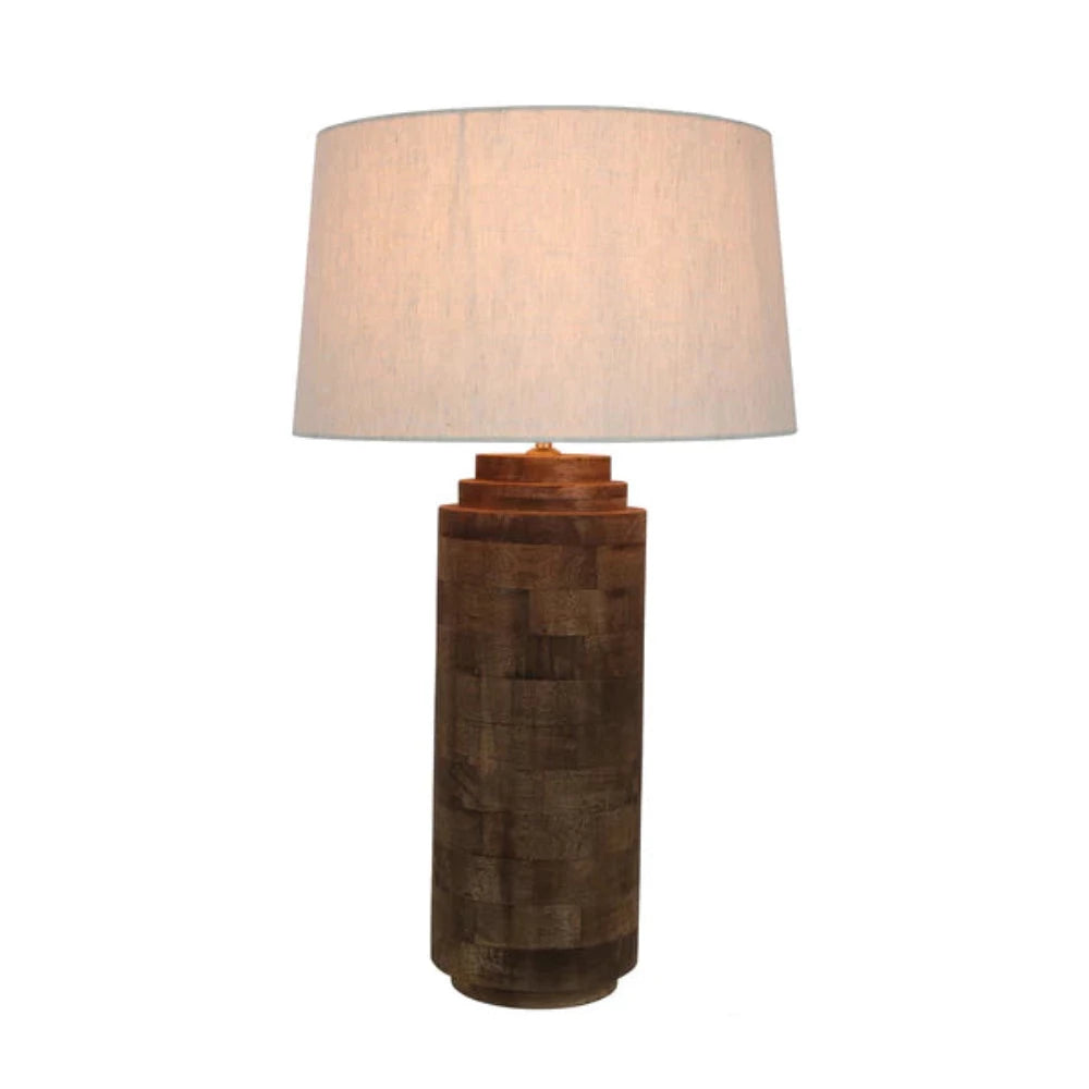 Buy Darwin Large Table Lamp Base Dark Natural Timber - ZAF1022L ...