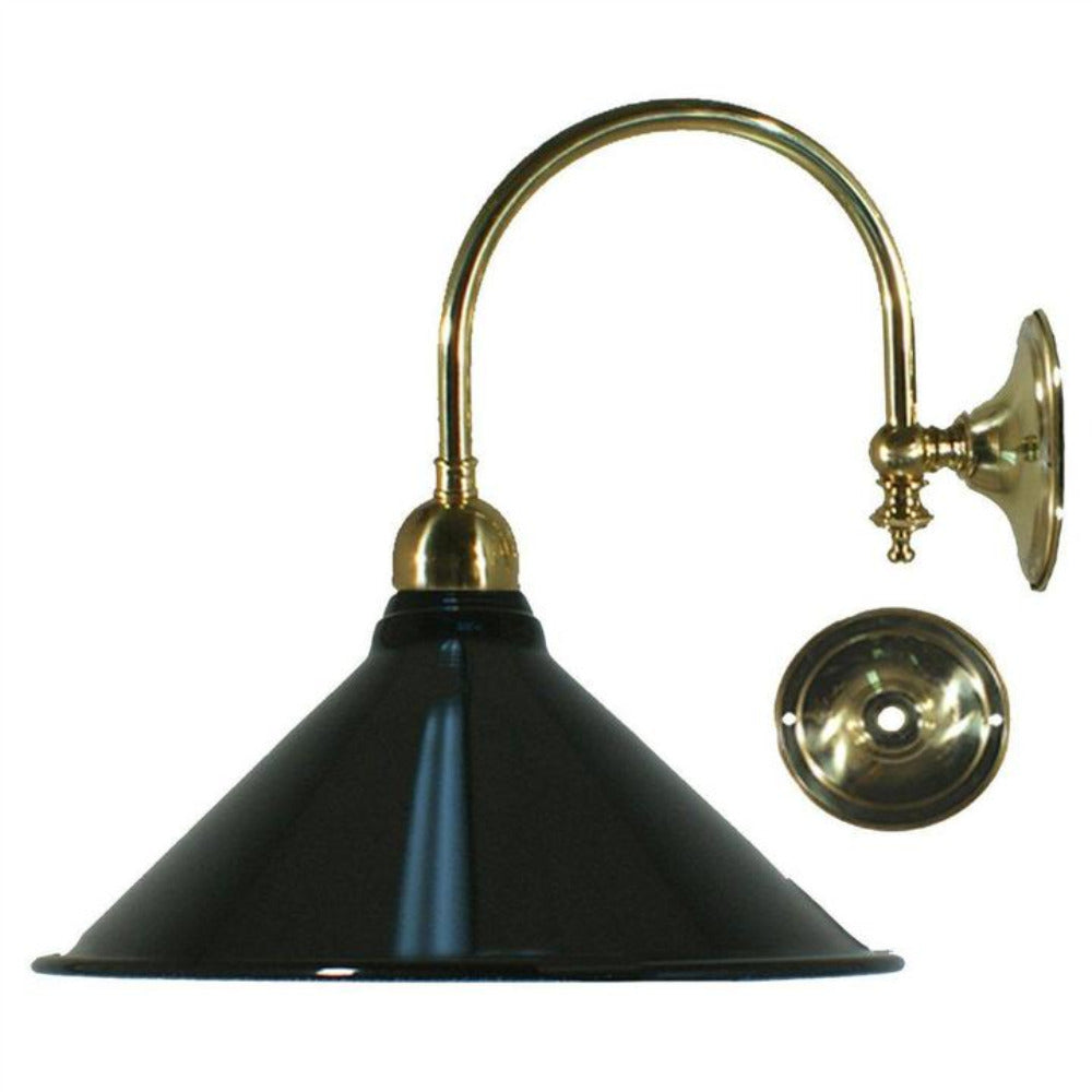 Buy Luke Wall Light Brass With 250mm Edwardian Black Shade - 3000183 ...