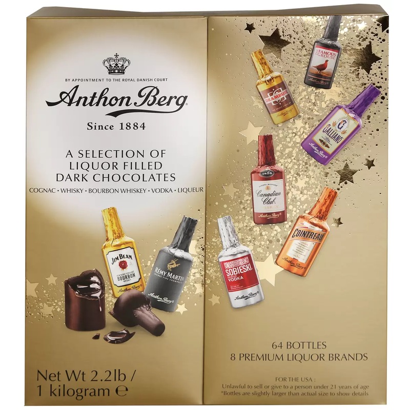 Buy 64 Bottles of Anthon Berg Liquor Filled Dark Chocolate Gift Box 1KG ...