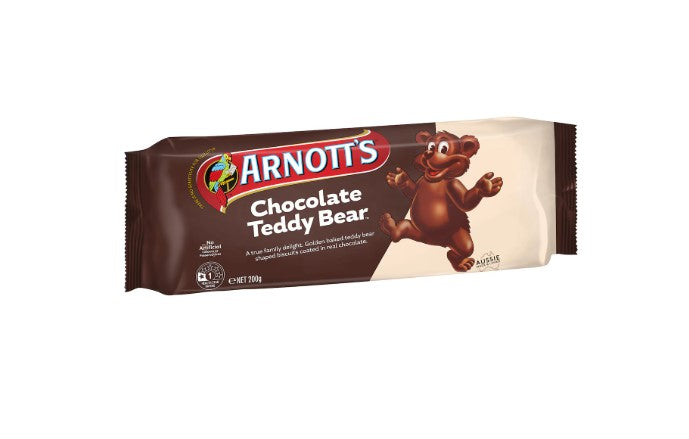 Buy 2 x Arnotts Chocolate Teddy Bear Biscuits 200g - MyDeal Australia