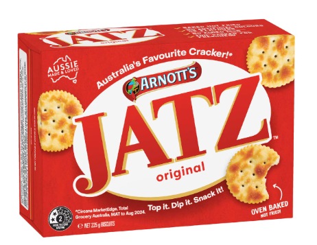 Buy 2 x Arnotts Jatz Original Crackers Biscuits 225g - MyDeal Australia