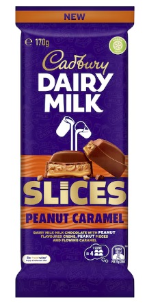 Buy 2 x Cadbury Dairy Milk Slices Peanut Caramel Chocolate Block 170g ...