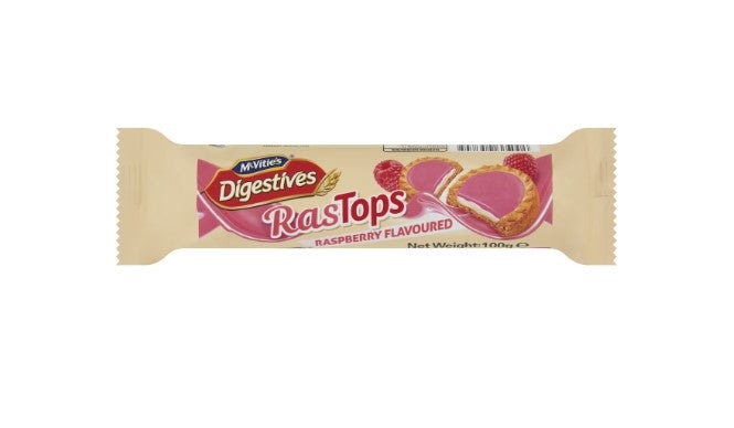Buy 2 x McVities Digestives Rasptops Raspberry Biscuits 100g - MyDeal ...