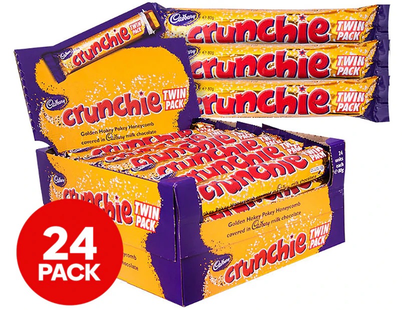 Buy 24 x Cadbury Crunchie Twin Pack 80g - MyDeal Australia
