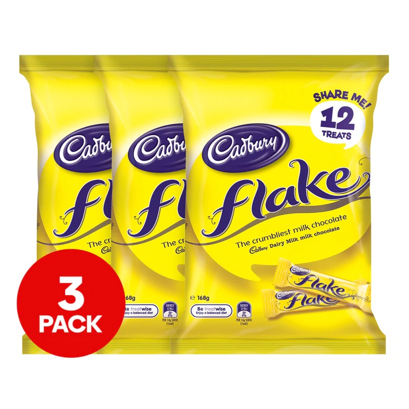Buy 3 x 12pk Cadbury Flake Share Pack 168g - MyDeal