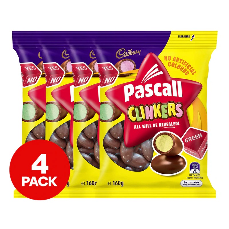 Buy 4 x Cadbury Pascall Clinkers 160g - MyDeal