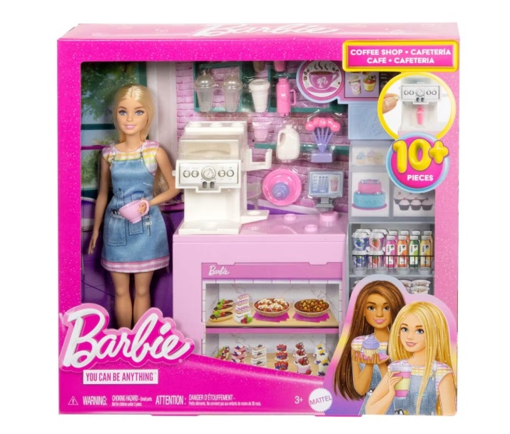 Buy Barbie Coffee Shop Playset with Blonde Barista Doll - MyDeal Australia