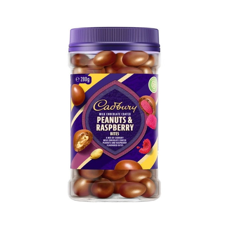 Buy Cadbury Milk Chocolate Coated Peanuts and Raspberry Bites - 280g ...