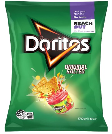 Buy Doritos Original Salted Corn Chips Share Pack 170g - MyDeal Australia