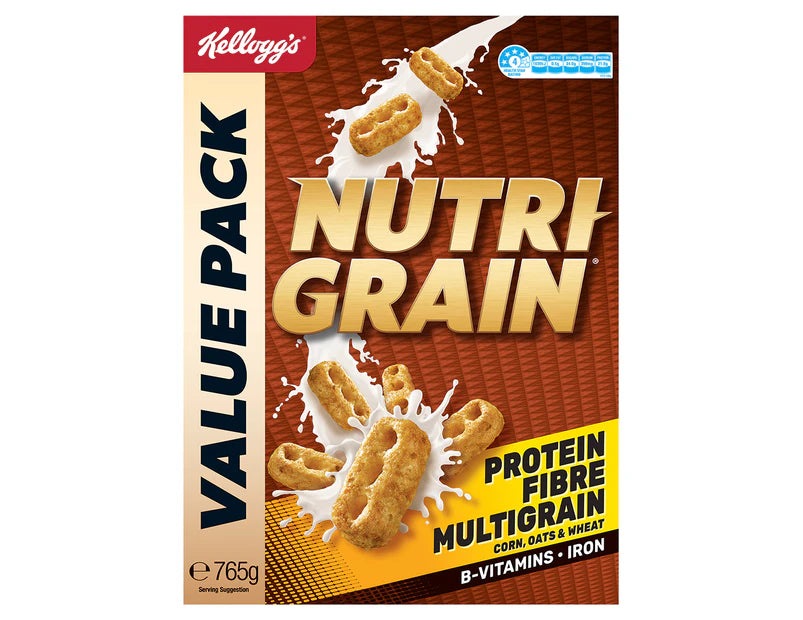 Buy Kelloggs Nutri Grain Protein Breakfast Cereal Family Value Pack - 765g - MyDeal Australia