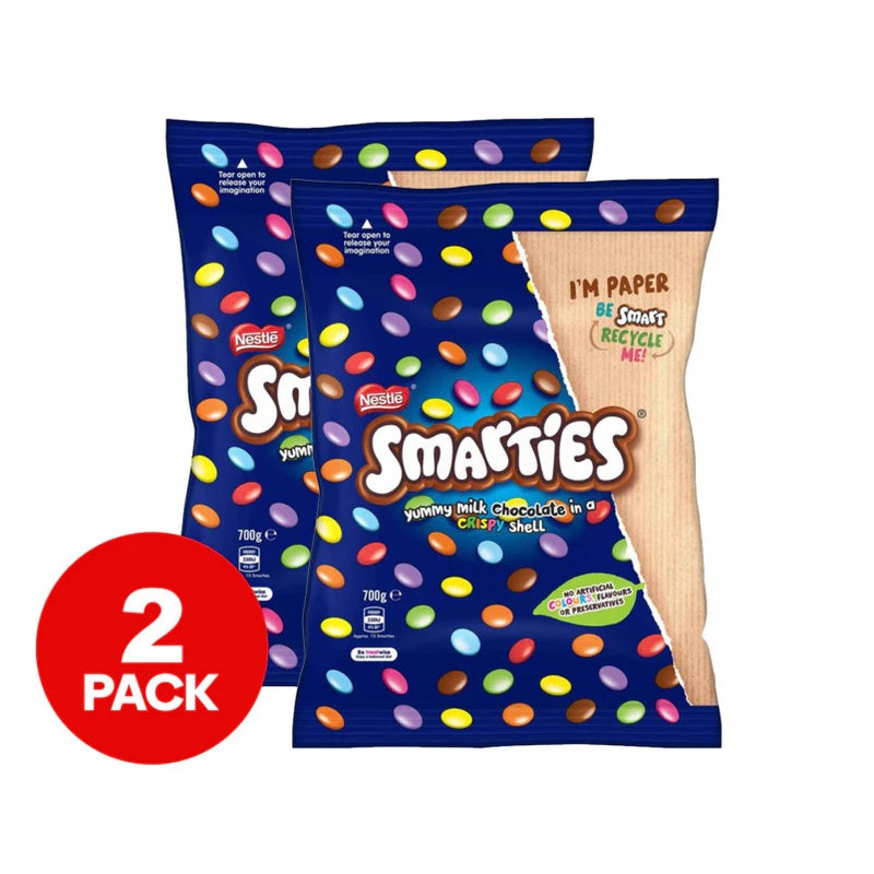 Buy Nestle 700g Smarties Milk Chocolate Crispy Crunchy Shell Candy ...