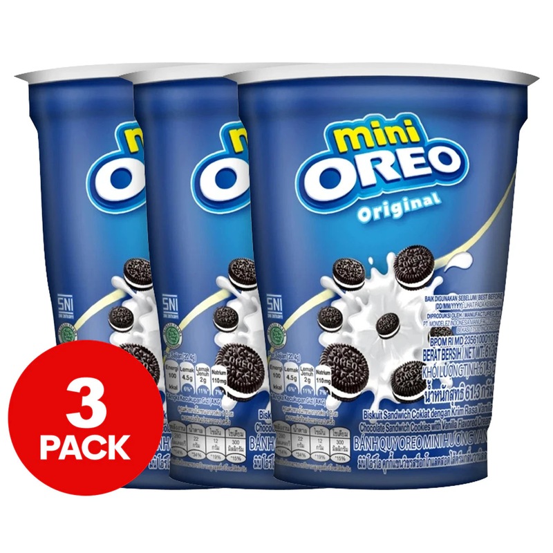 Buy Oreo Mini Tub Original 61.3g - Pack of3 - MyDeal