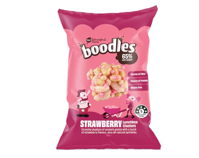 Buy Springhill Farm Boodles Lunchbox Clusters Strawberry 65g - MyDeal Australia