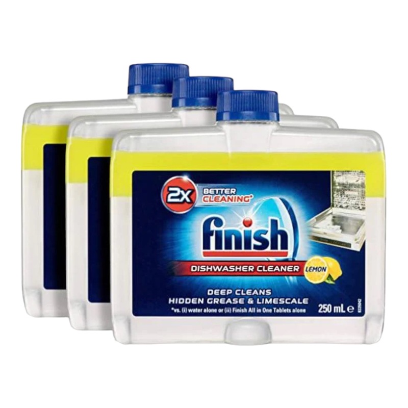 Buy 3 Pack Finish Dishwasher Deep Cleaner Lemon Liquid 250ml - MyDeal