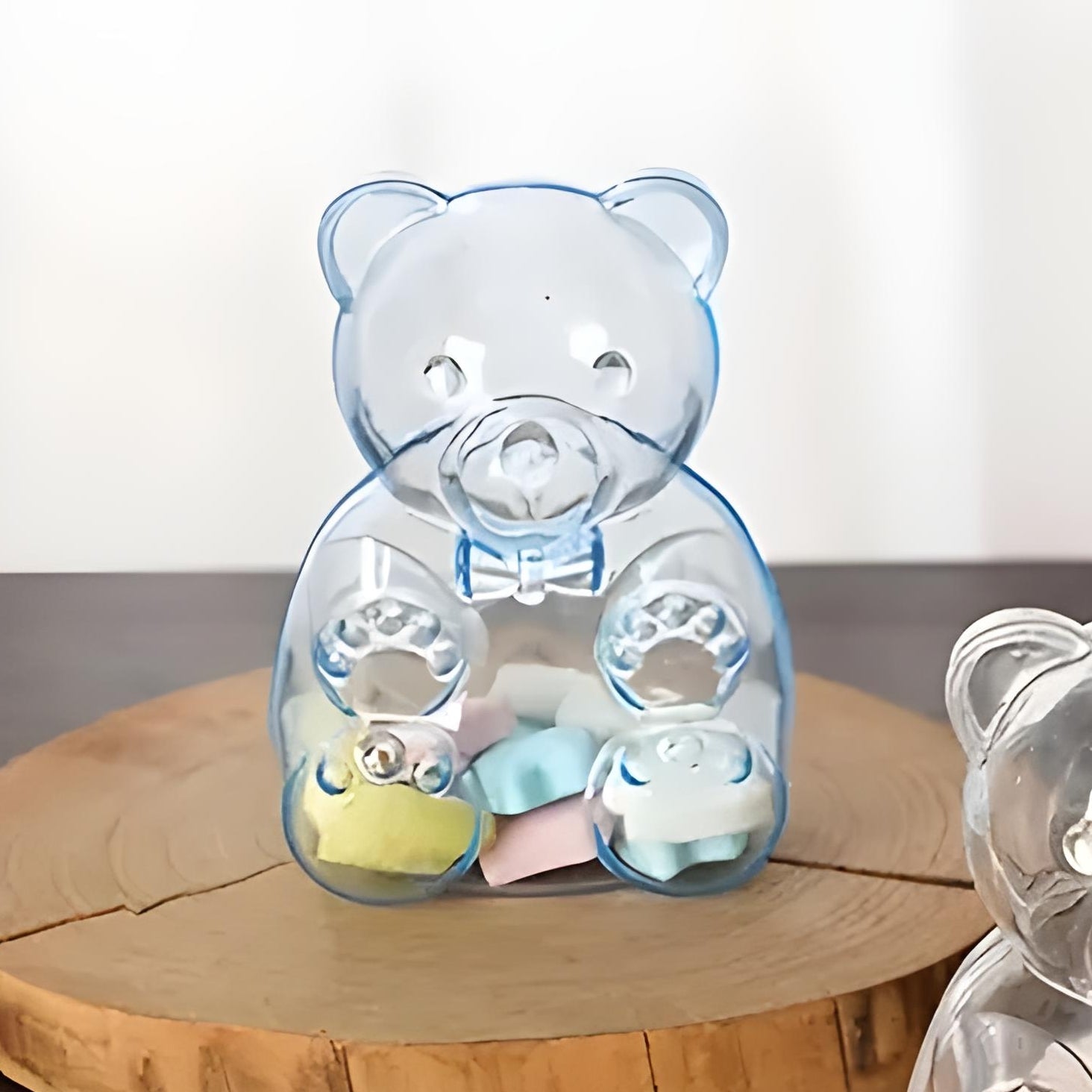 Buy Set 12 Blue Baby Boy Teddy Bear Shape Fillable Favour Gifts ...