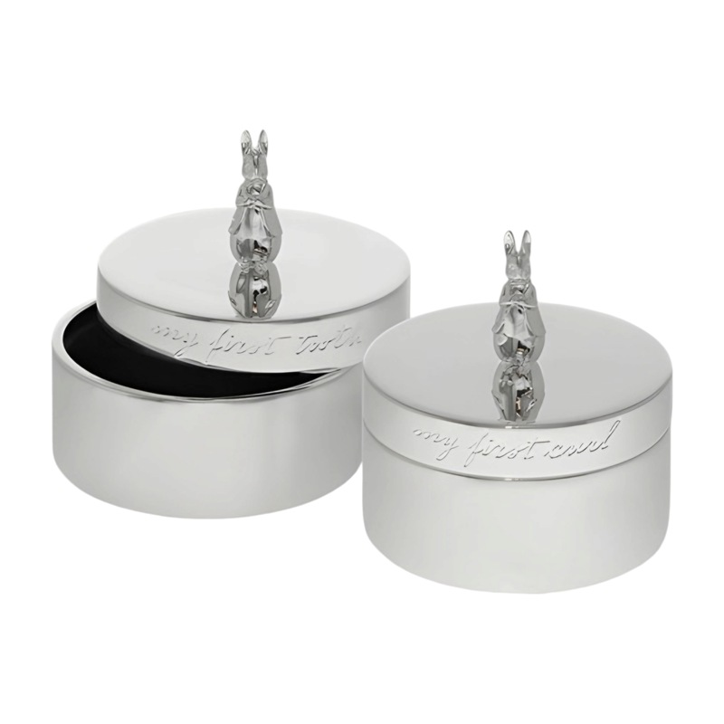 Buy Set 2 Silver Plated Peter Rabbit My First Tooth & My First Curl ...