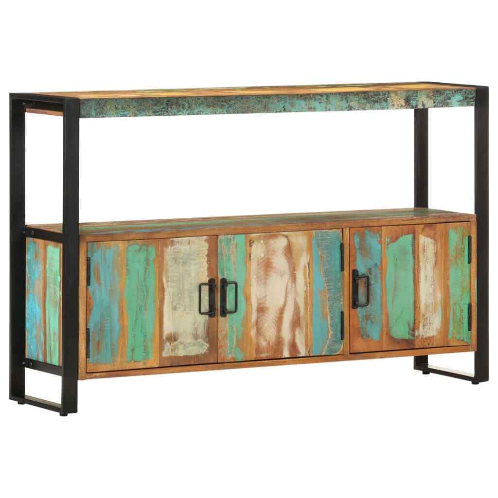 Buy Fin Solid Reclaimed Wood Sideboard Steel Legs Cabinet Storage ...
