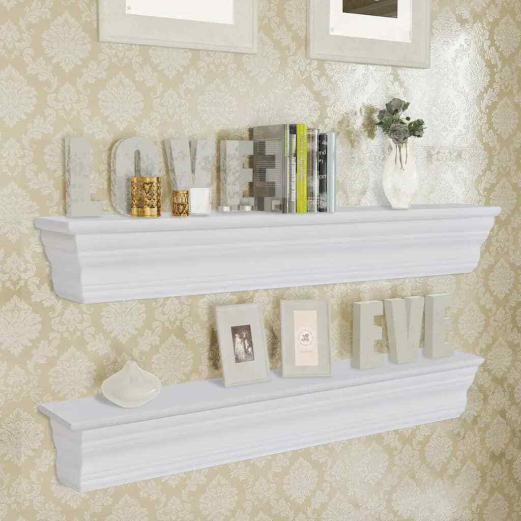 Buy FTYP 2Pcs Wall Floating Shelf Bookshelf For Home Office Shop ...