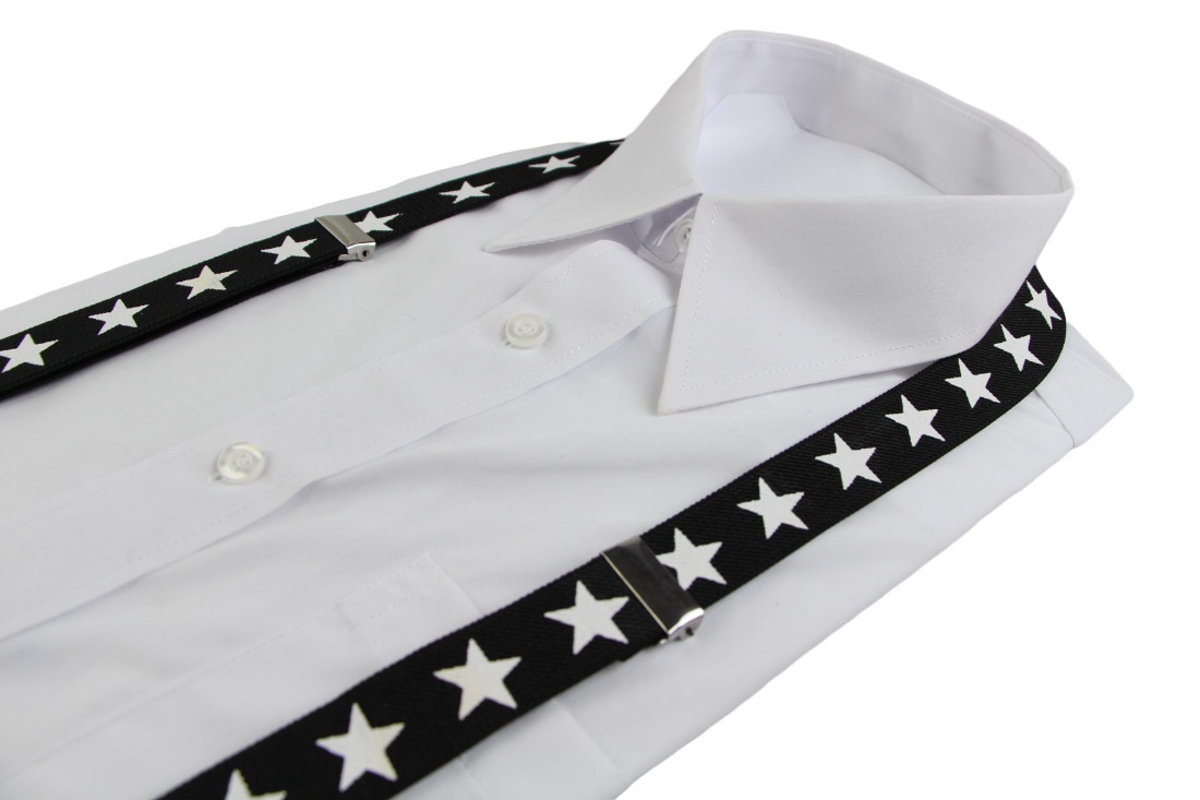 Buy FTYP Boys Adjustable Black With Large White Stars Patterned ...
