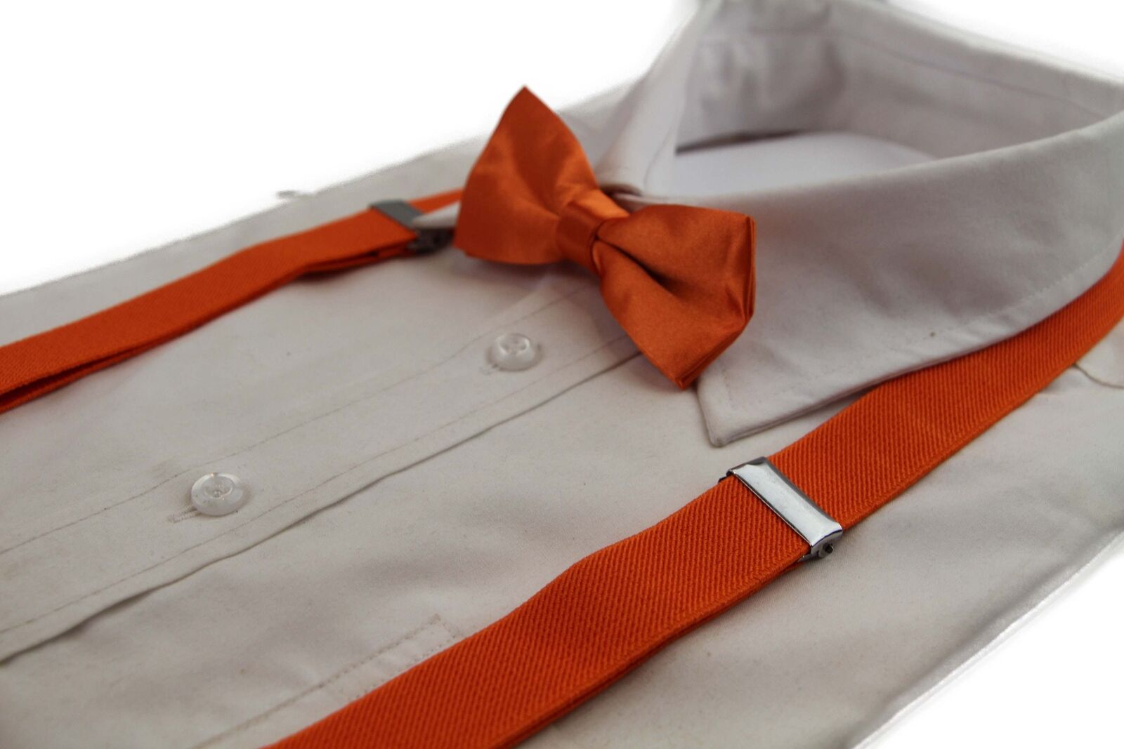 Buy FTYP Boys Adjustable Orange 65Cm Suspenders & Matching Bow Tie Set ...