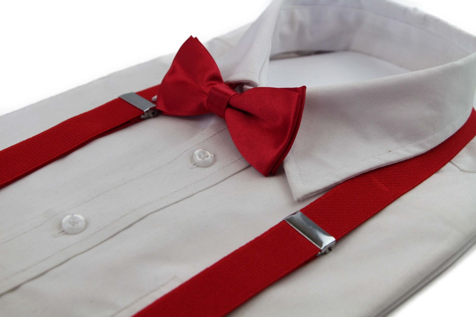 Buy FTYP Boys Adjustable Red 65Cm Suspenders & Matching Bow Tie Set ...