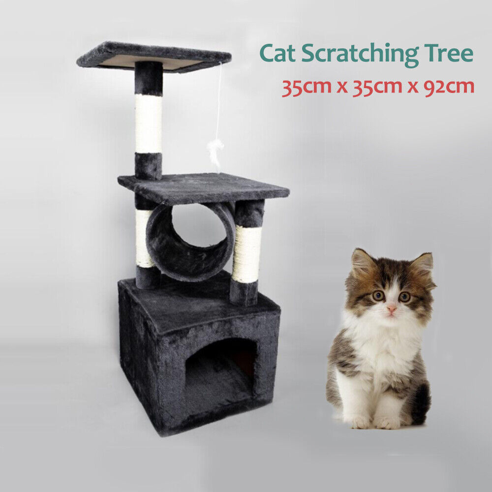 Buy FTYP Cat Scratching Tree & Playhouse Toy House Furniture Multi ...