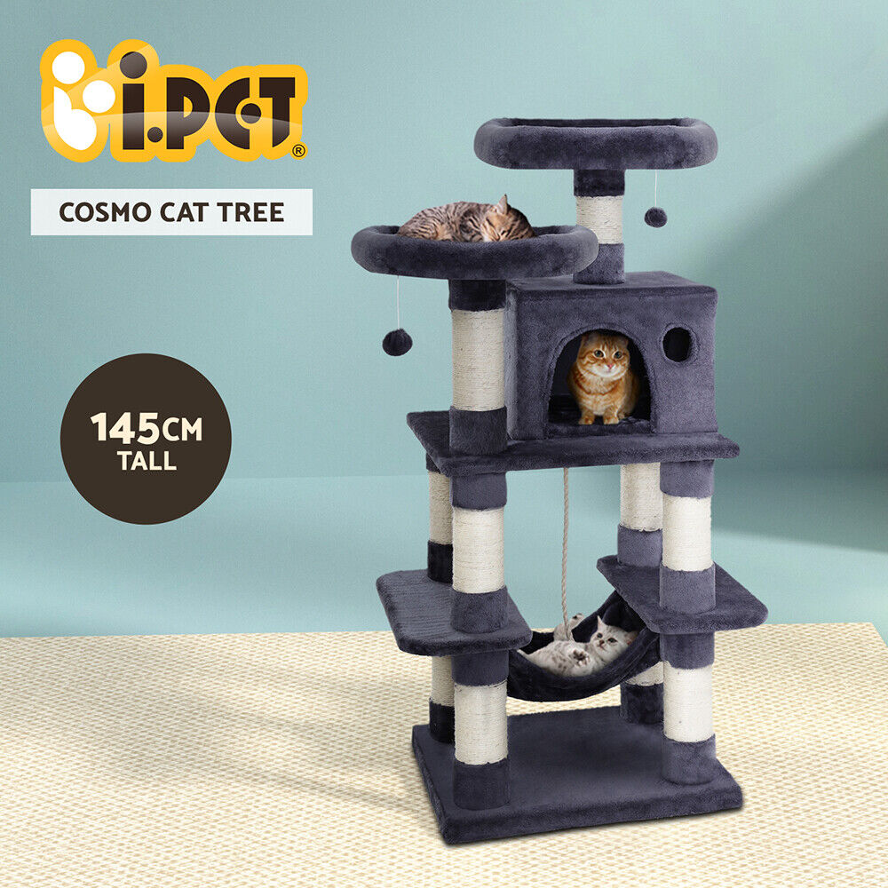 Buy FTYP Cat Tree Tower Scratching Post Scratcher 145Cm Wood Condo ...