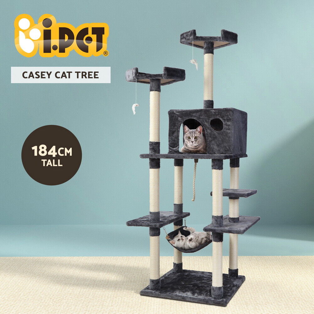 Buy FTYP Cat Tree Tower Scratching Post Scratcher 184Cm Wood Trees ...