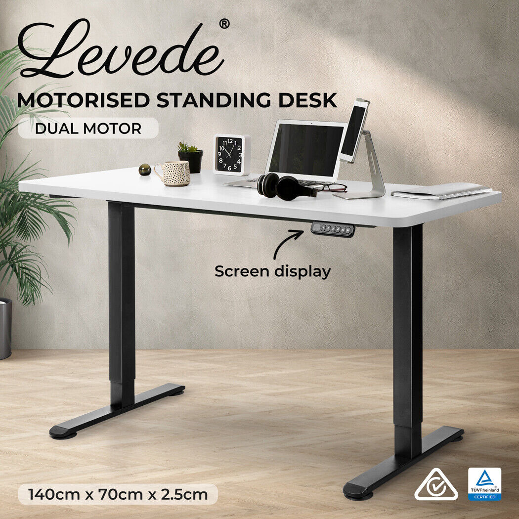 Buy FTYP Motorised Standing Desk Adjustable Sit Stand Cable Management ...