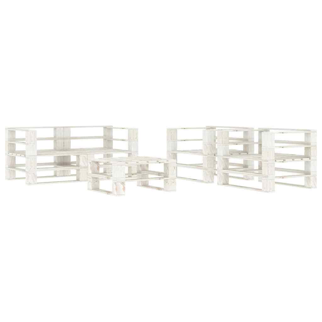 Buy FTYP Outdoor Lounge Set 5 Piece Outdoor Modular Sofa Set White ...